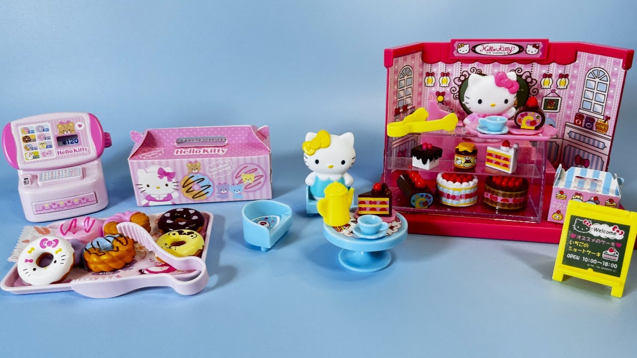 10 Minutes Satisfying with Unboxing Hello Kitty Donut Shop and Cake ...