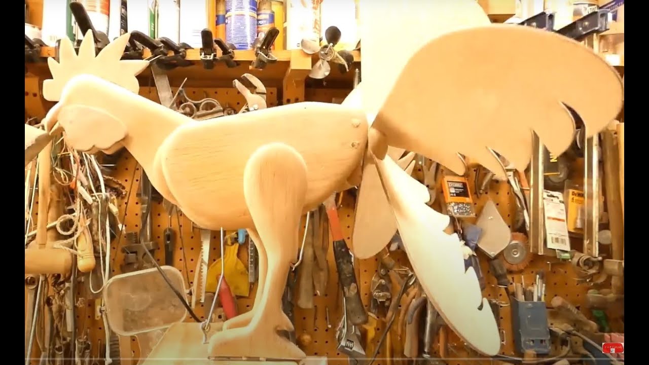 Crowing Rooster Whirligig Build pt. 2 8/30/2022 - YouTube