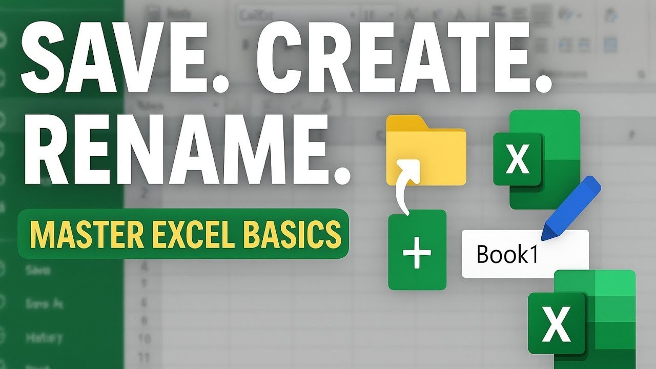 How to Save Excel File How to create and rename excel file - YouTube