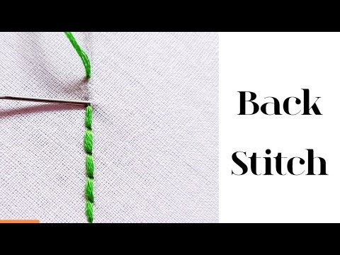 Hand Embroidery For Beginners - Back Stitch Tutorial - YouTube