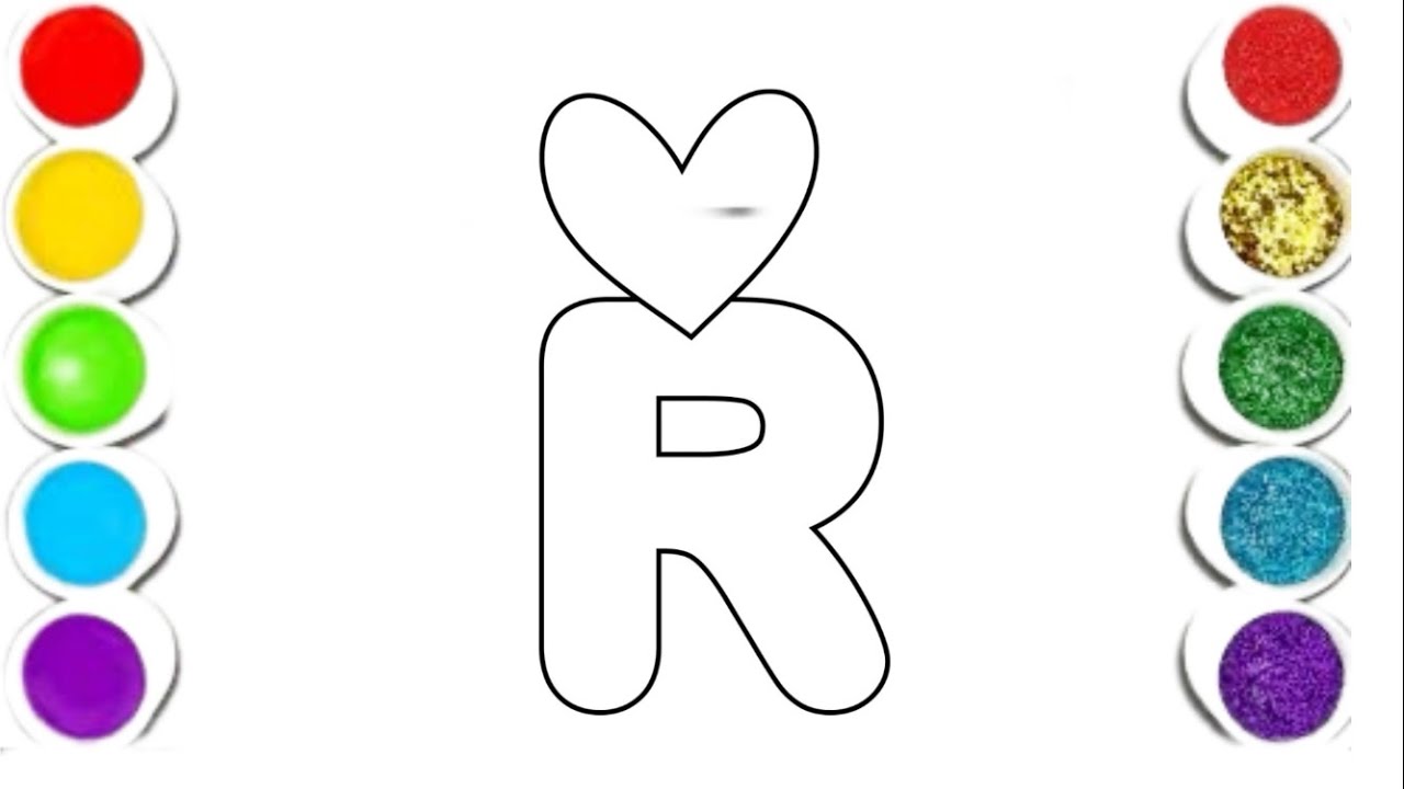 Alphabet R🌸 Drawing, Painting, Coloring for Kids and Toddlers # ...