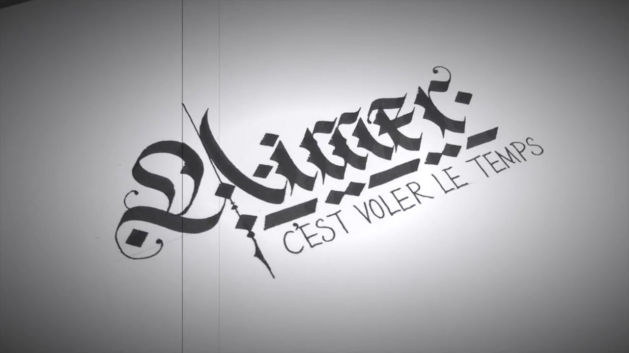 Sunny's Calligraphy "Aimer" - YouTube