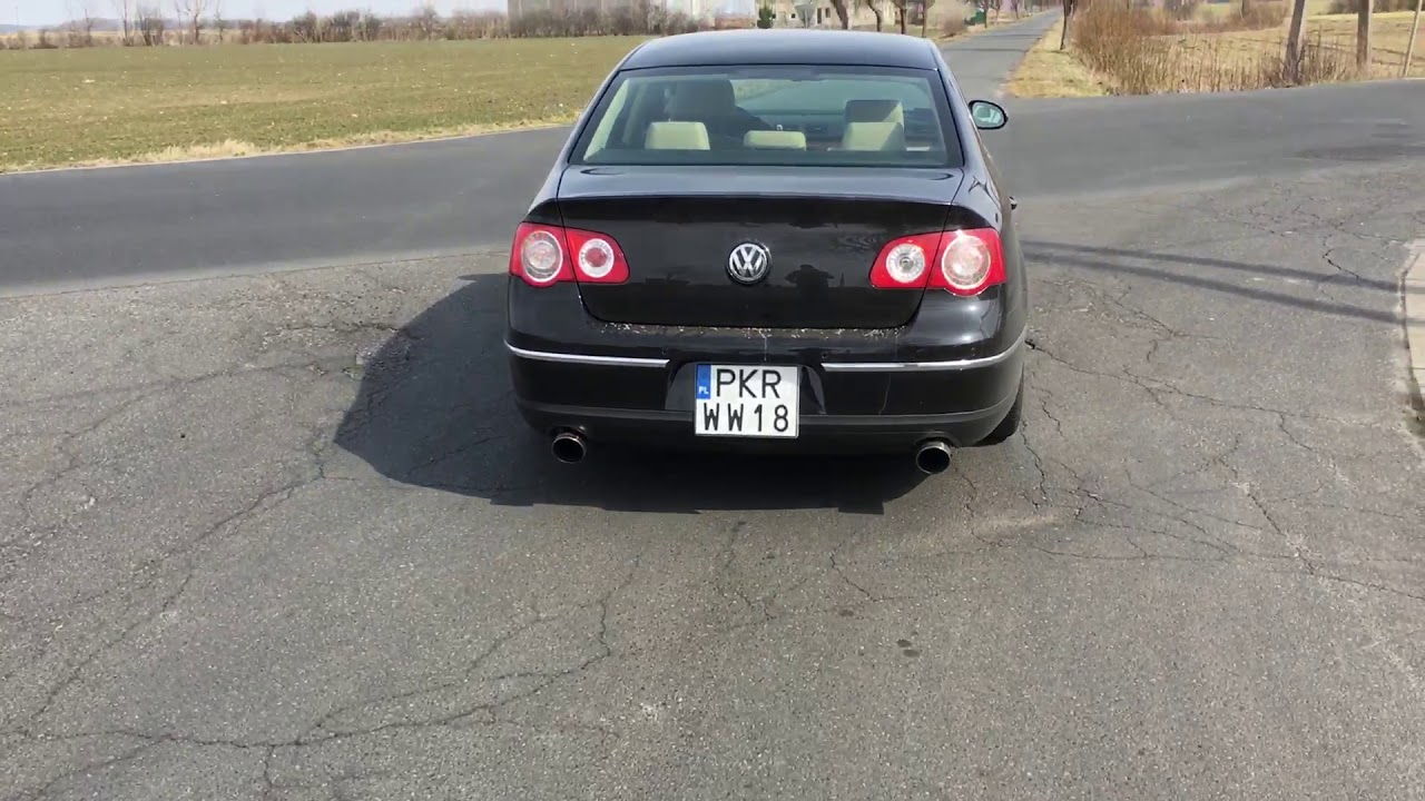 Passat B6 3.2 VR6 custom exhaust sound - YouTube