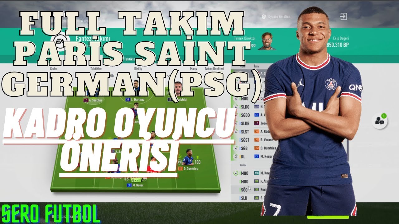 FİFA ONLİNE 4 FULL TAKIM PARİS SAİNT GERMAN(PSG) KADRO OYUNCU ÖNERİLERİ ...