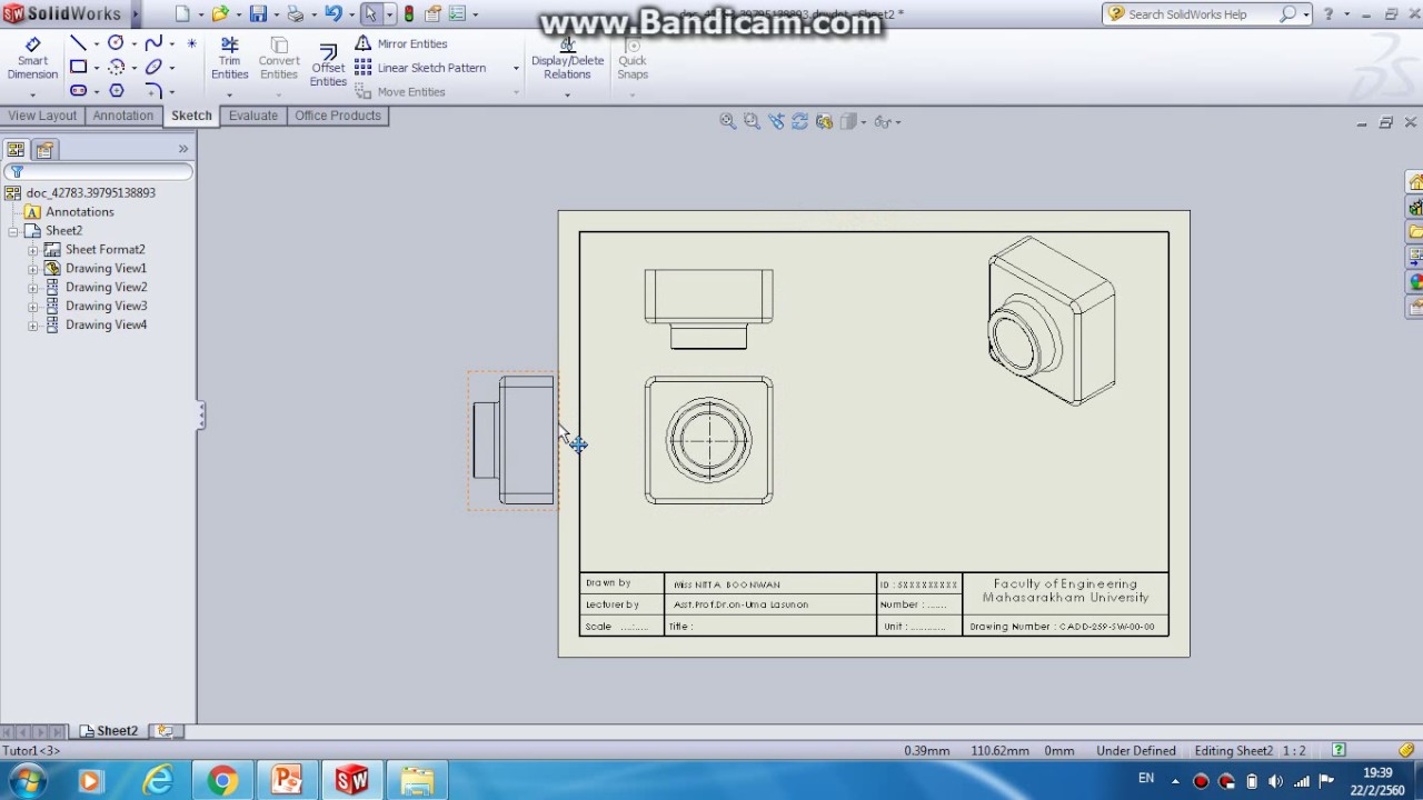 Title Block Model - Solidwork 2011 - YouTube
