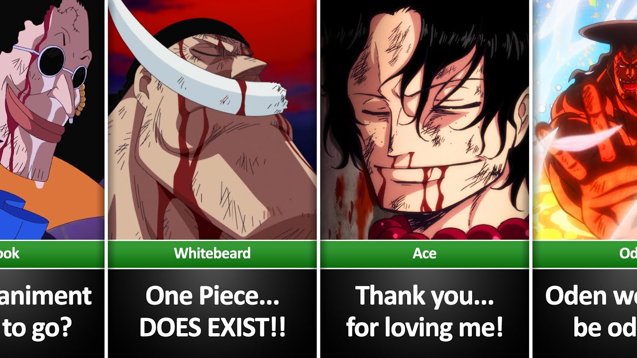 The Words Before Death of One Piece Characters - YouTube
