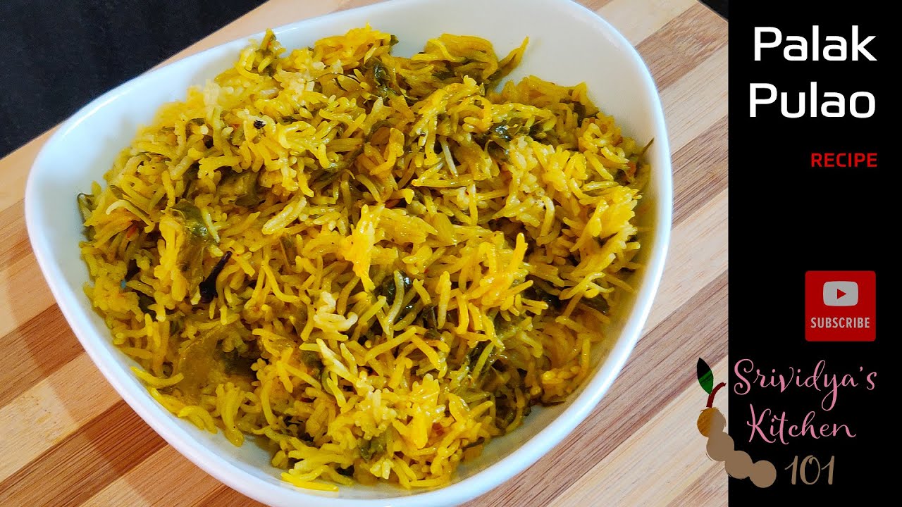 Palak Pulao Recipe | Spinach Rice Recipe | Spinach Pulao Recipe | Lunch ...