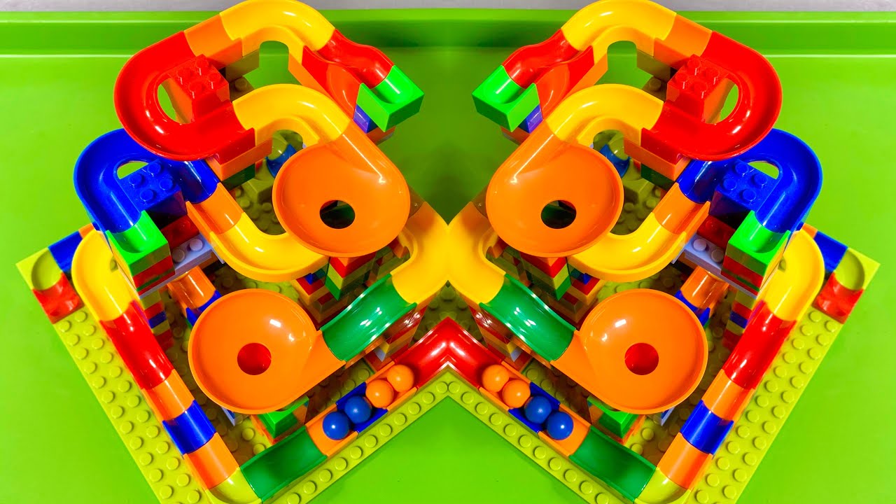 REAL 9 minutes satisfying with best marble run race ️ let’s build ...