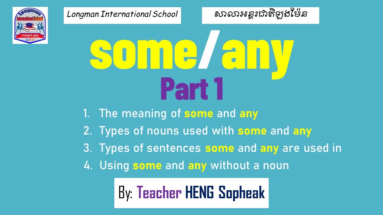 some/any (Part 1): meaning, types of nouns and sentences, and using ...