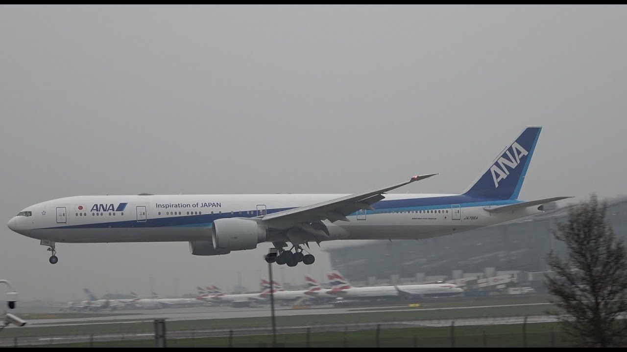 London Heathrow Airport Spotting - Boeing 777 - P2 - ANA, EVA, Saudia ...