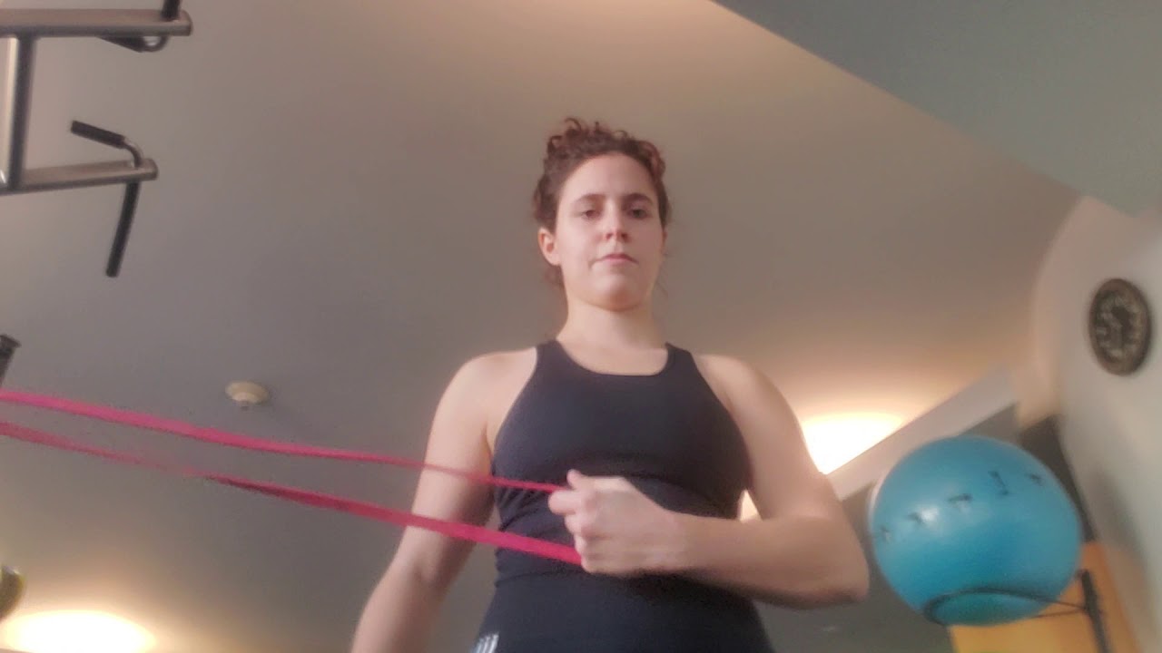 External rotation with band - YouTube
