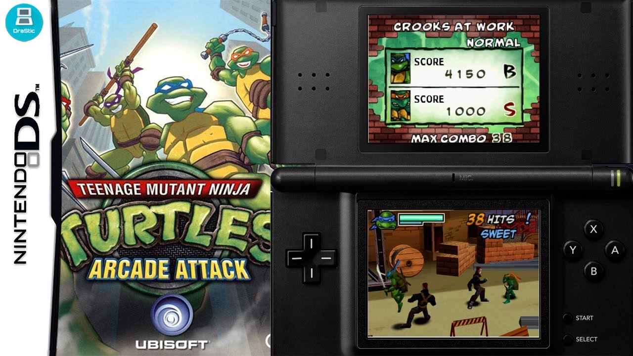 Teenage Mutant Ninja Turtles: Arcade Attack DS - Gameplay on Drastic ...
