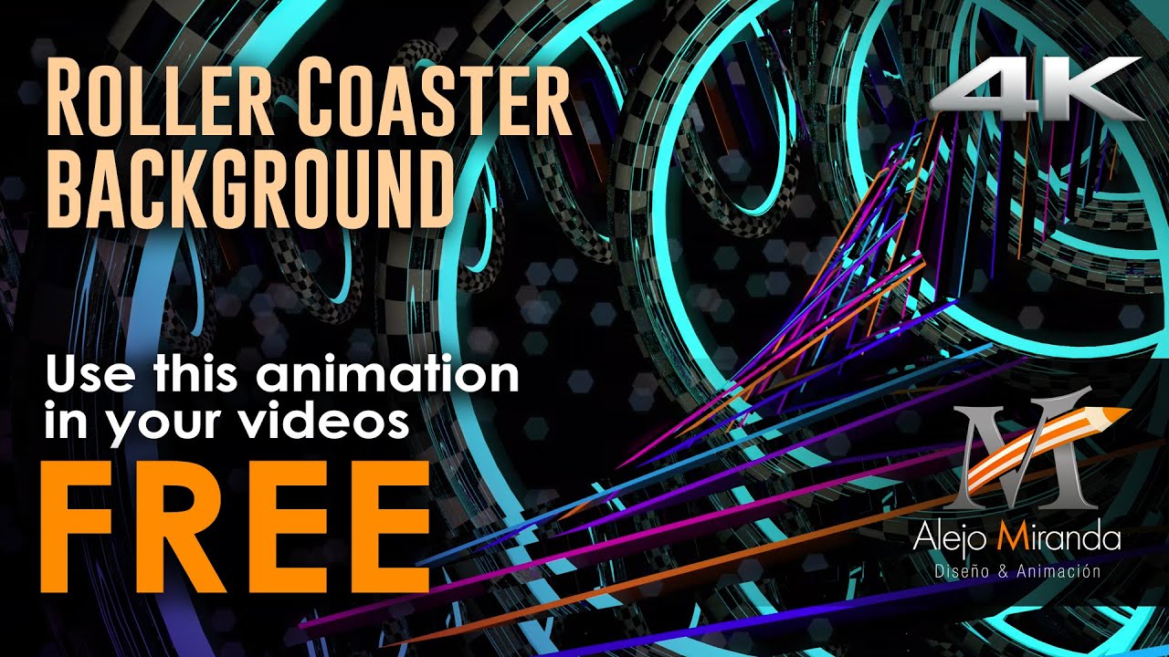 Use this 4k loop animation in your own video free. Futuristic roller ...