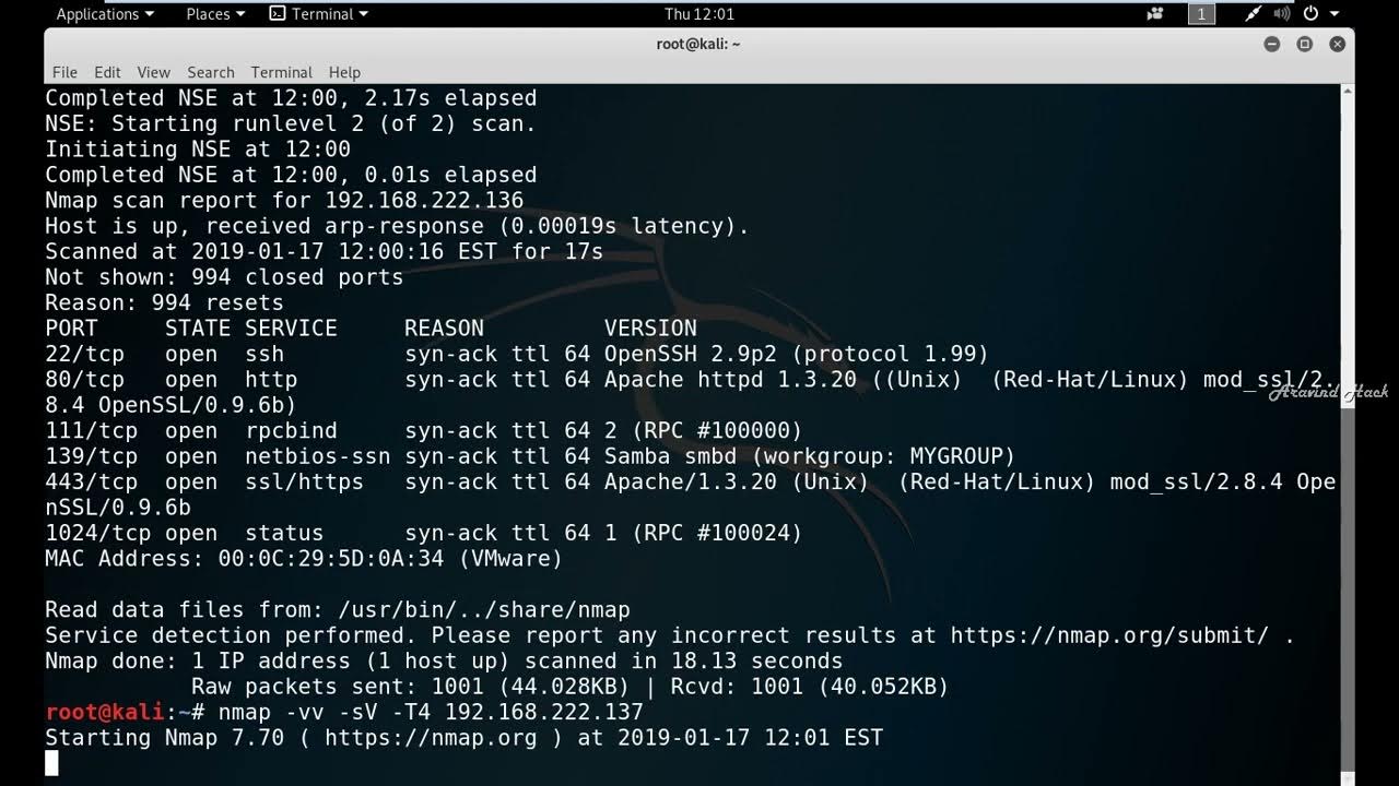how to identify service using nmap in kali linux - YouTube