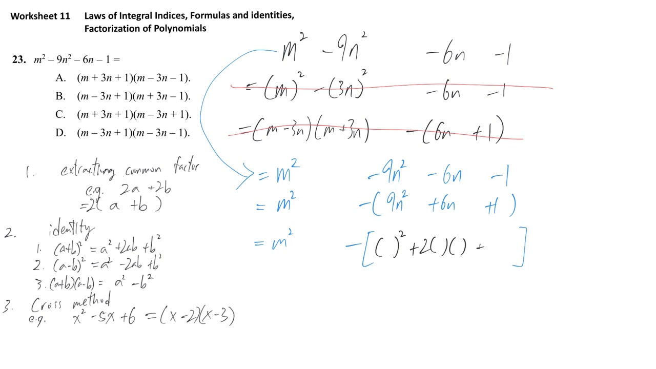 Level 5 WS 11 Factorization 23 YouTube