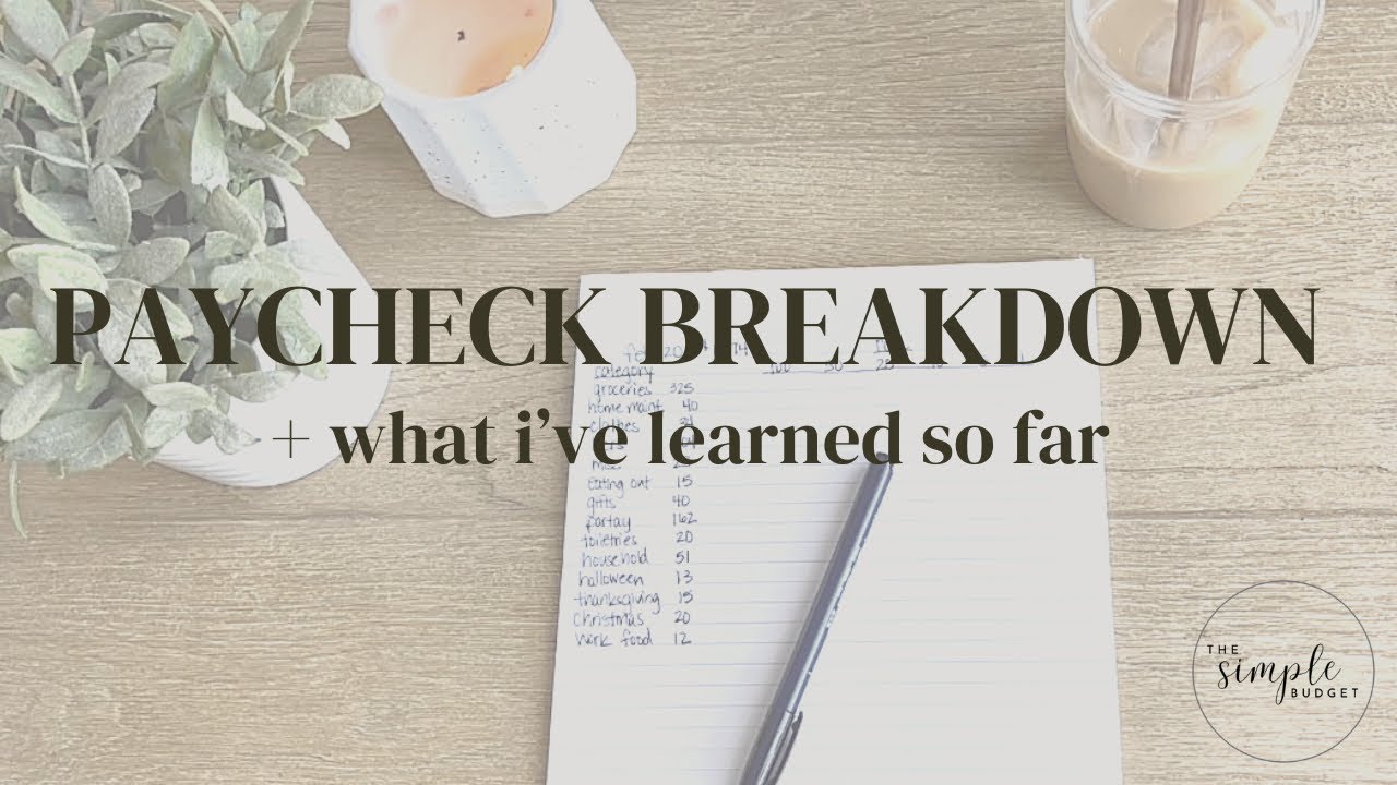 paycheck breakdown | zero based budget | what i’ve learned so far - YouTube