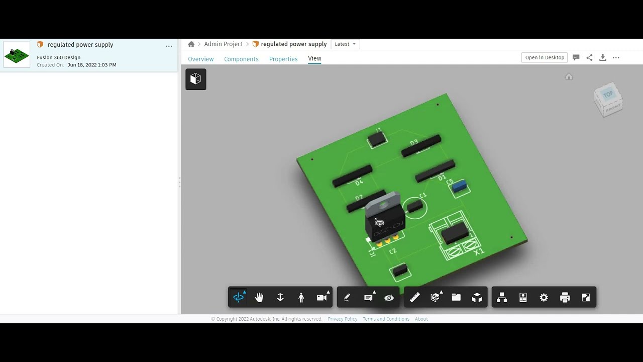 Regulated 5v power supply using Autodesk eagle and fusion 360 - YouTube