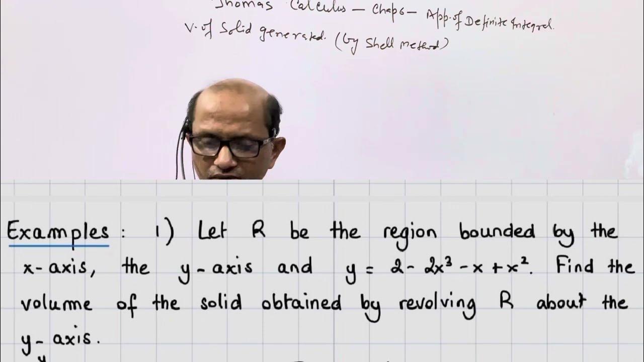 Thomas Calculus; Chap.6- Application of definite Integral. Volume of ...