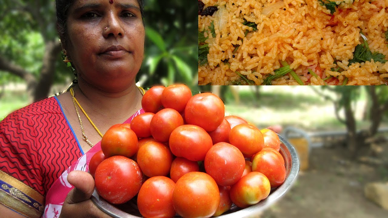 FARM FRESH TOMATO Dum Biryani Recipe | Prepared By My Mummy | VILLAGE ...