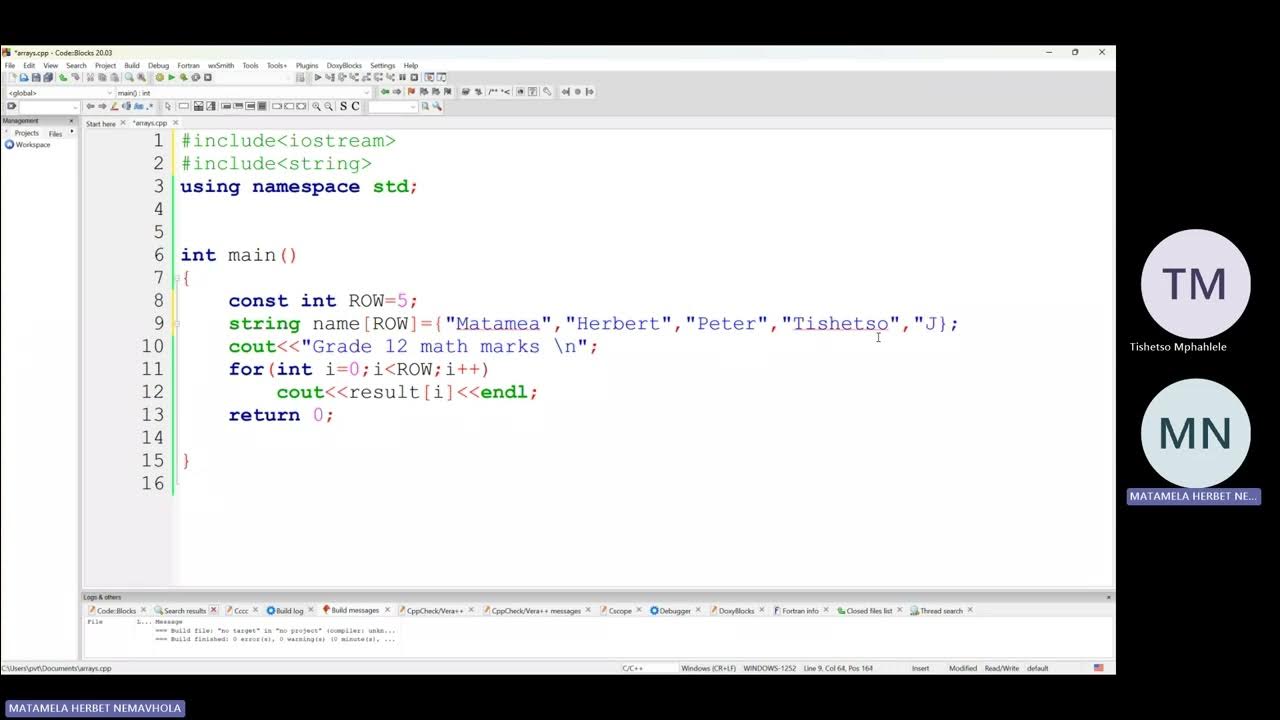 COS 1511 Arrays Introduction:Master C++ Arrays with Expert Guidance - YouTube