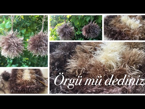 SAKALLI İPTEN POMPOM YAPTIM BAKIN POMPOMDAN NE YAPTIM :) /MOP MAKING FROM PONPON