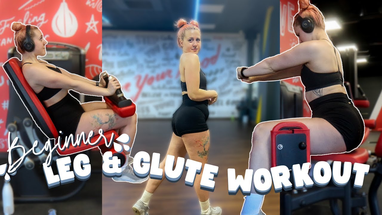 BEGINNER LEG & GLUTE WORKOUT || How to set up equipment & simple ...
