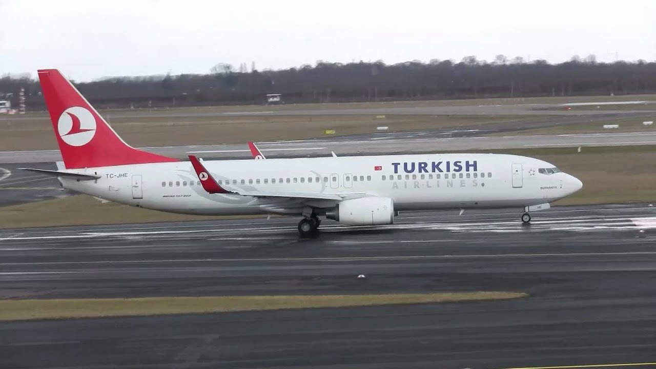 Turkish Airlines Boeing 737-800 am Flughafen Düsseldorf - YouTube