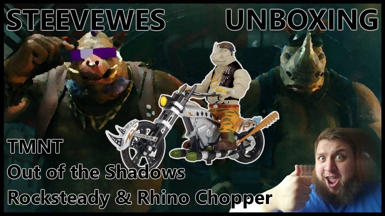 Unboxing/Review de la figurine Rocksteady et son Rhino Chopper - YouTube