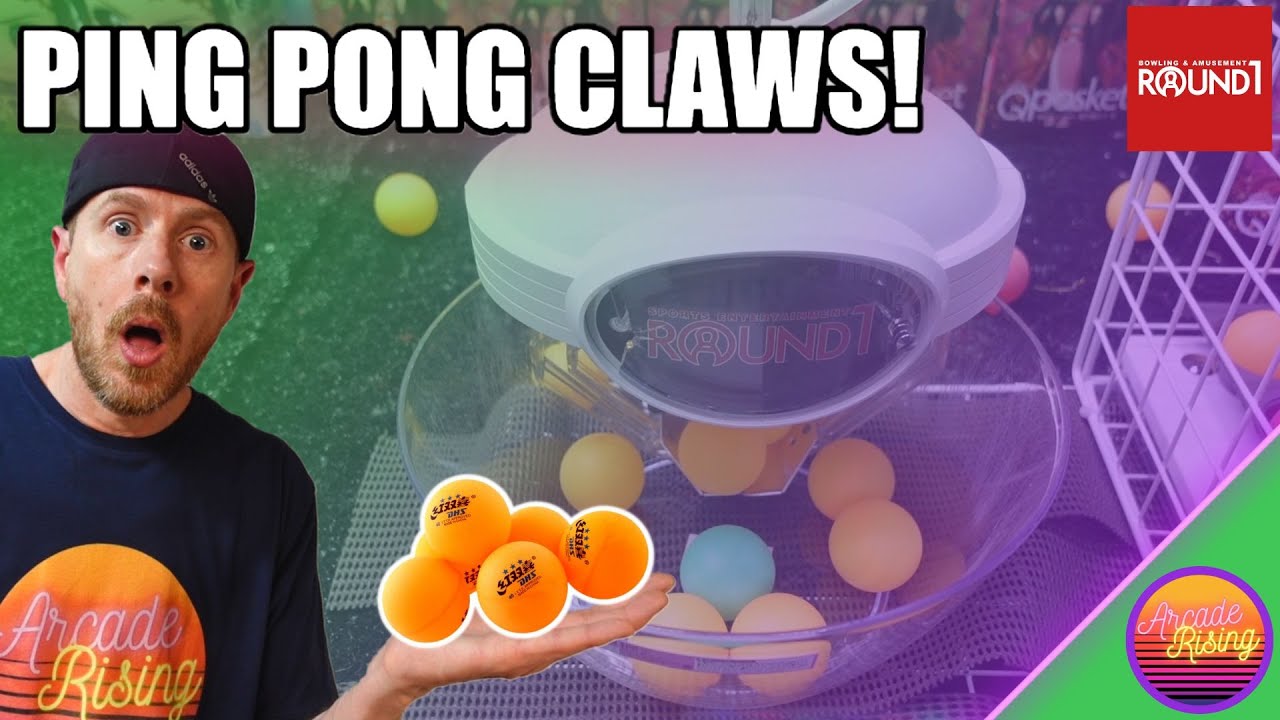 LUCK OR SKILL? Ping Pong Claw Machines at Round 1! 🏓 - YouTube