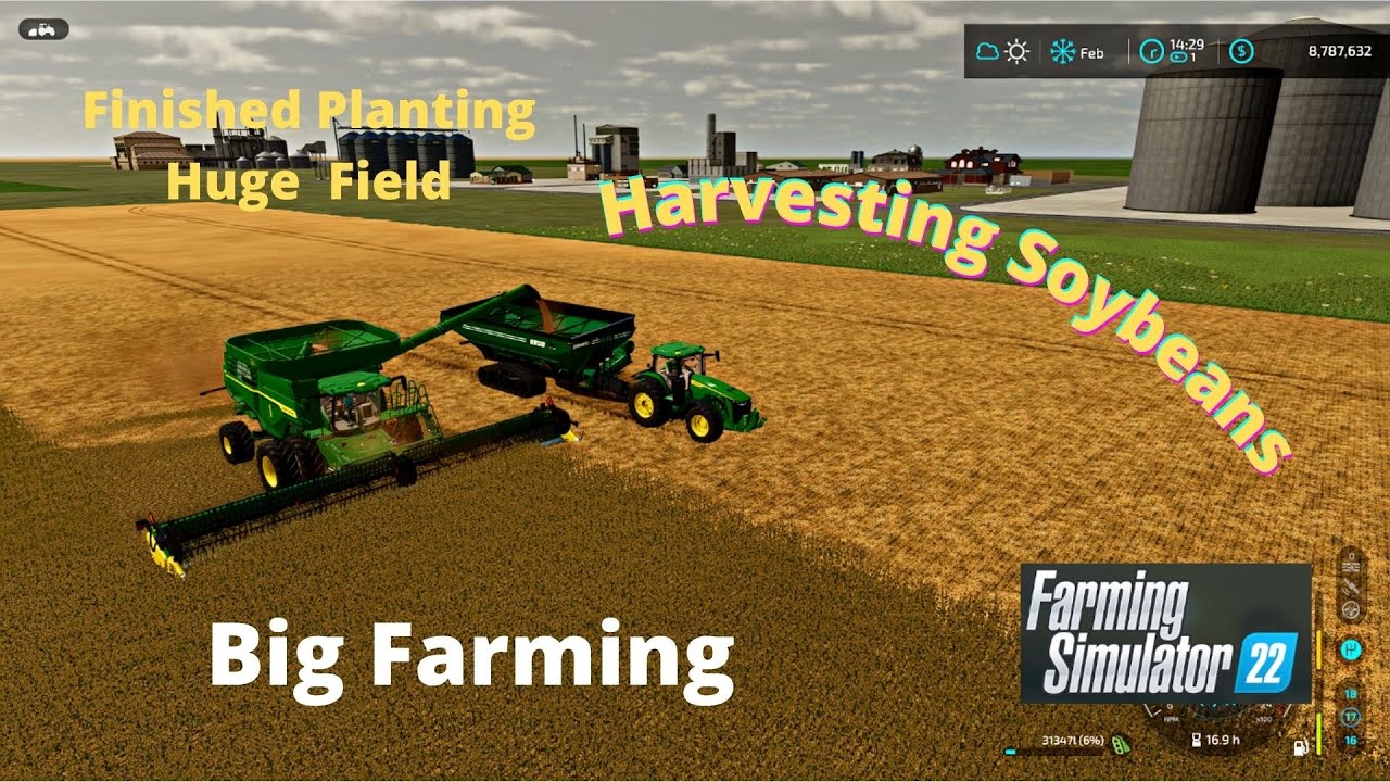 FS22 Big Fields XXL "Gameplay" Finish Planting Huge Field, & Harvesting ...