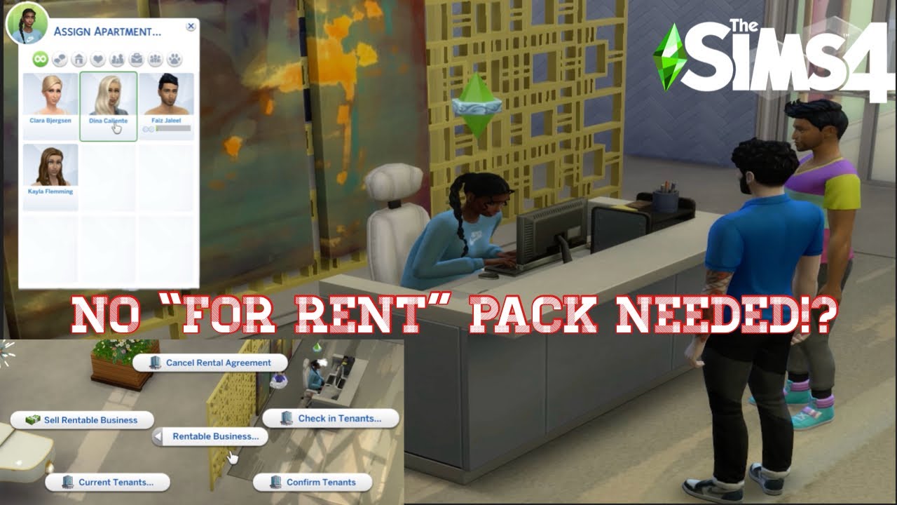 SIMS4 How To: Ownable/Rentable Apartments WITHOUT "For Rent" Pack ...