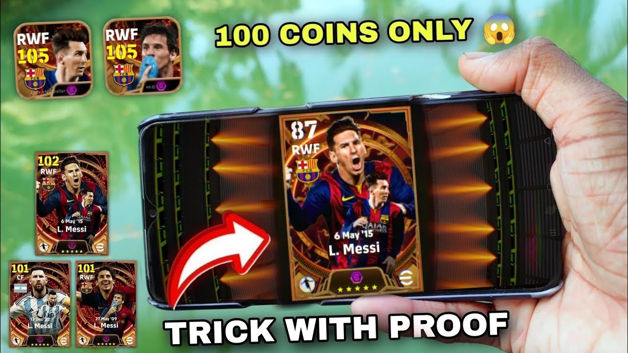 FIRST TRY BIG TIME MESSI 😱💯 100 COIN TRICK TO GET MESSI 104 & MESSI 105 ...