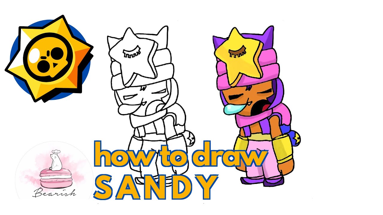 How To Draw Sandy - Brawl Stars - Let's Draw It Simple - YouTube