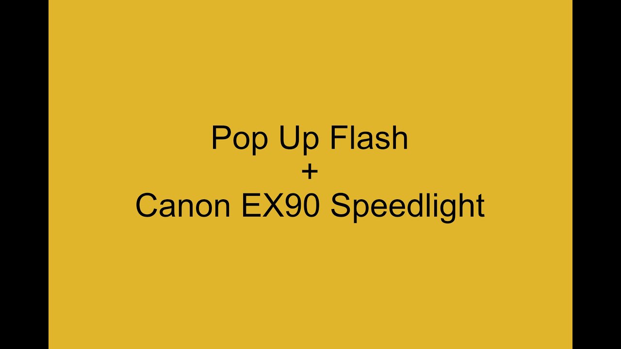Pop Up Flash - Why Bother? - YouTube
