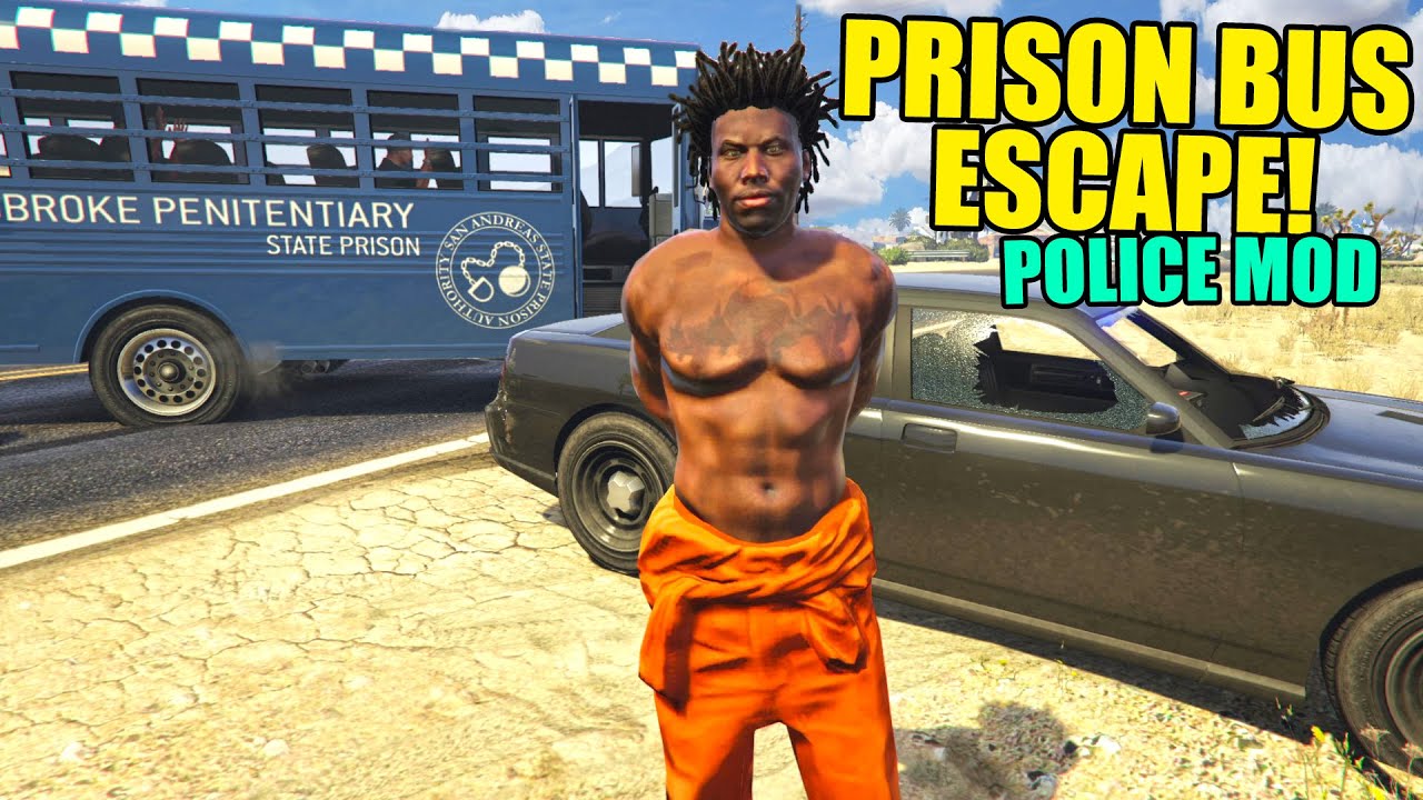 PRISON BUS ESCAPE | (Police Mod LSPDFR) GTA 5 Roleplay - YouTube