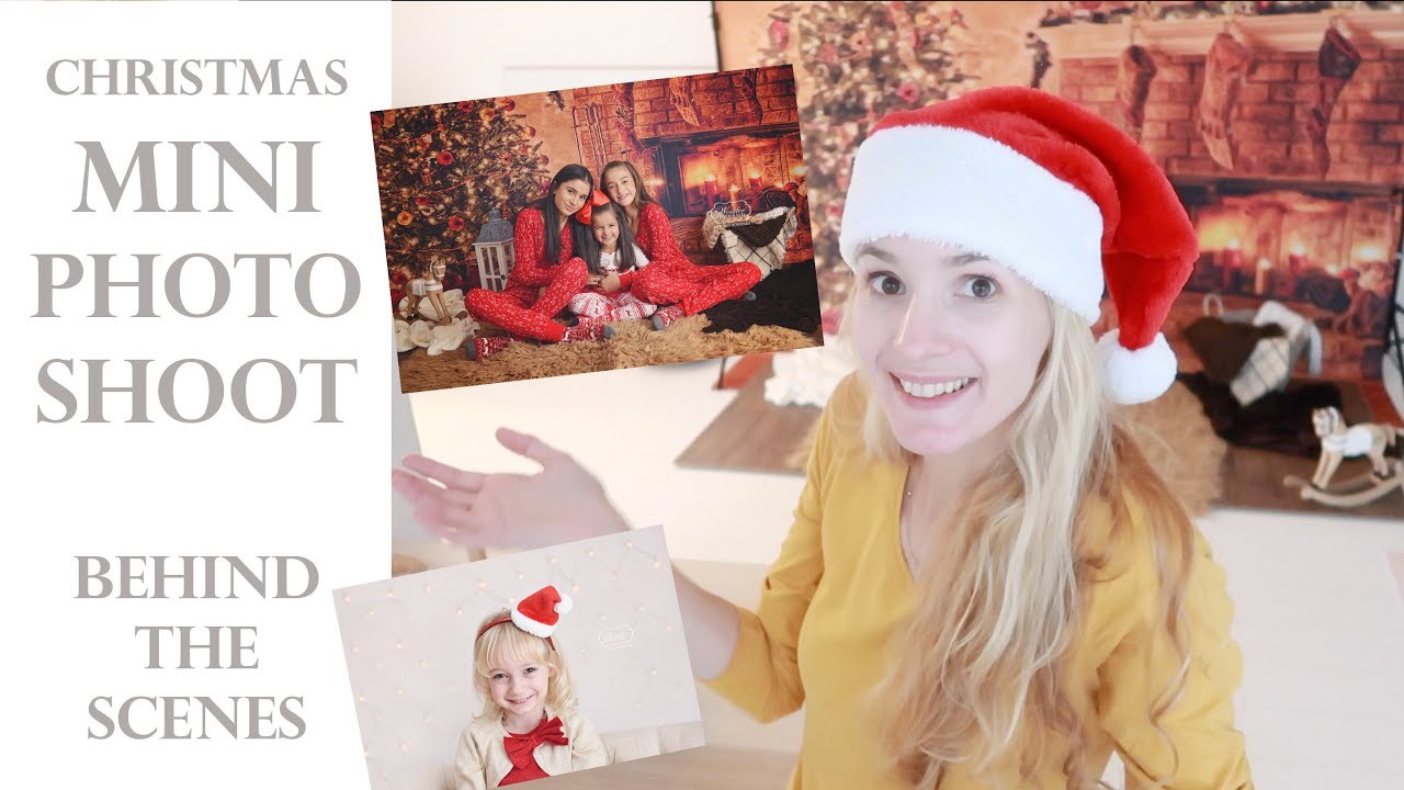 CHRISTMAS Mini PHOTO SHOOTS Behind the Scenes in my Photo Studio - YouTube