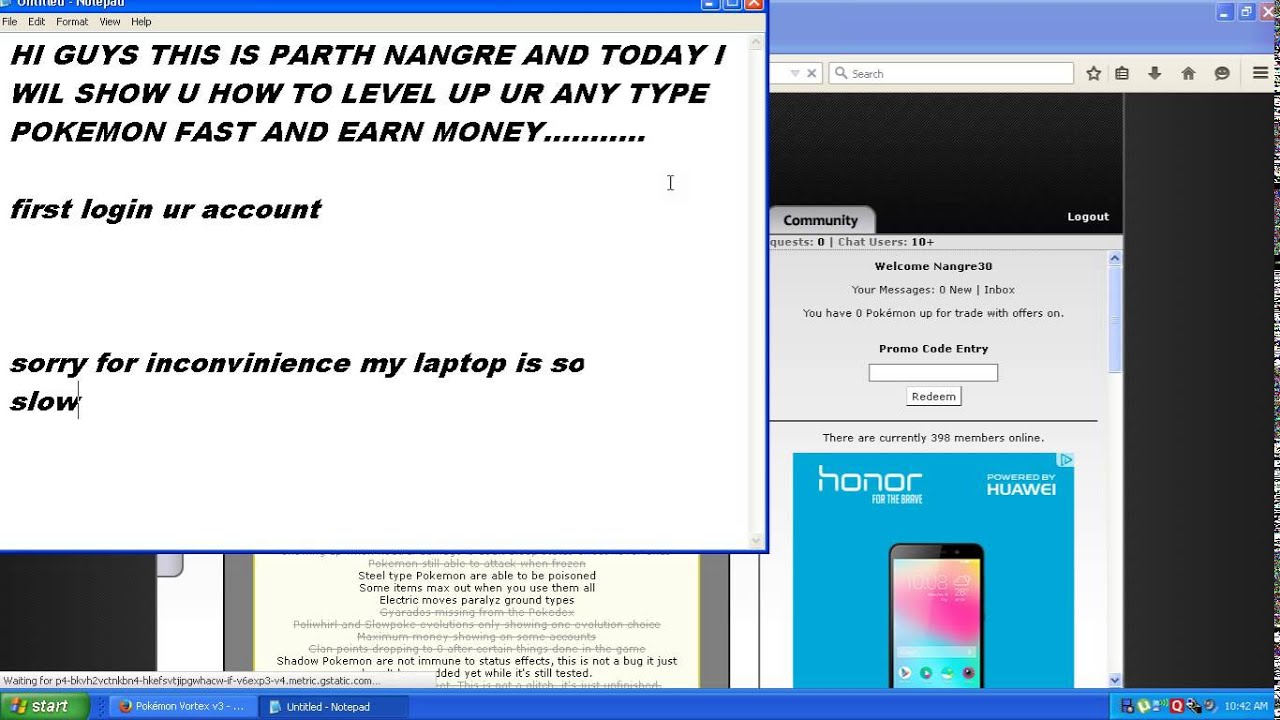 Level UP your pOkemon Fast In Pokemon Vortex V3 also earn Money Faster ...