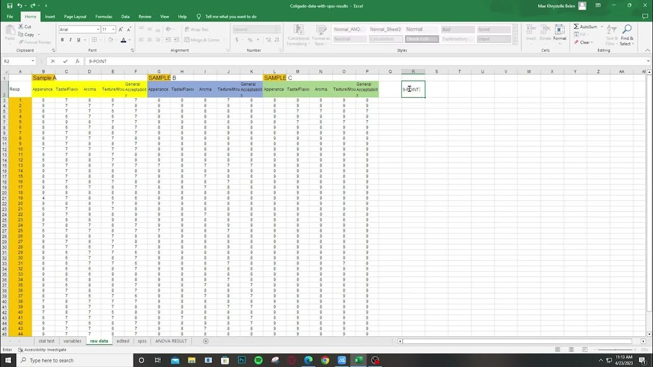 COMPUTING ONE-WAY ANOVA USING MS EXCEL PART 1 - YouTube