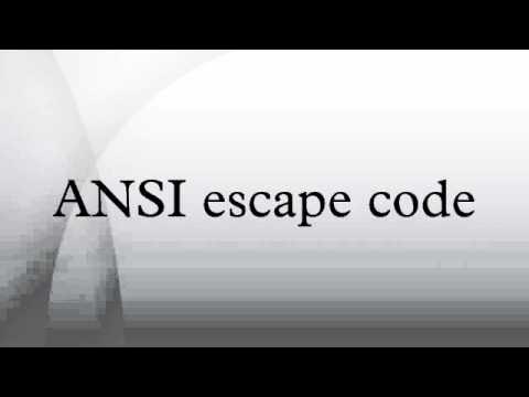 ANSI escape code - YouTube