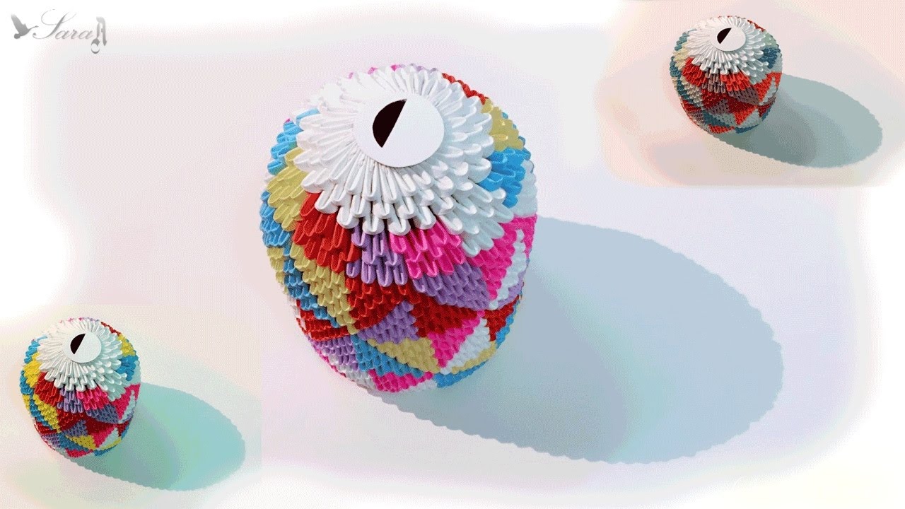 How to make 3d origami money box 3 - YouTube