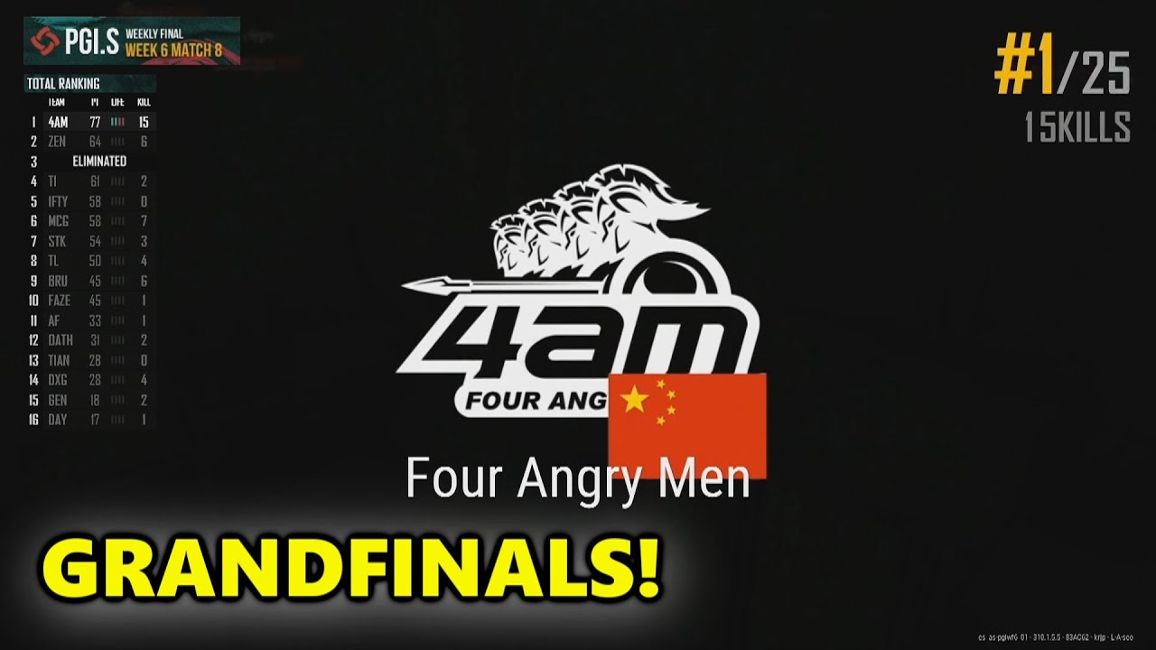 FOUR ANGRY MEN CRAZY112, Forever, xxxLu & Godv - GRANDFINALS! - PGI.S ...