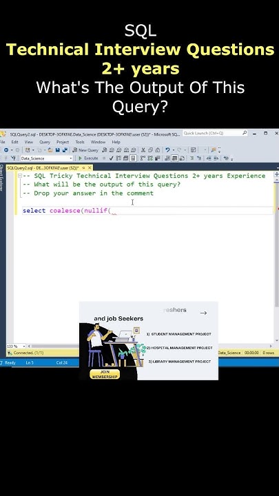 sql 2 years experience interview with source code project #sqlinterviewquestions - YouTube