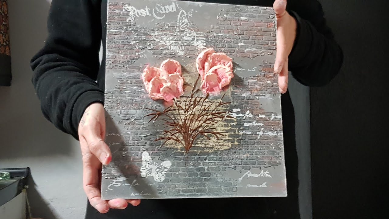 Cuadro con Pasta Escultura y otras Técnicas#Stamperia#Diy - YouTube