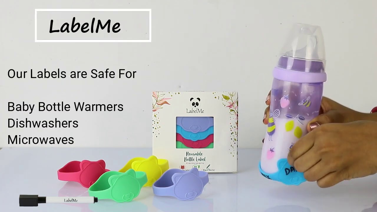 LabelMe-Reusable Baby Bottle Labels for Daycare - YouTube