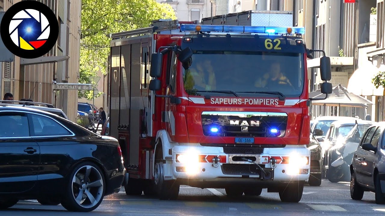 Heavy Rescue 62 Geneva // Pompiers Genève Camion 62 - YouTube