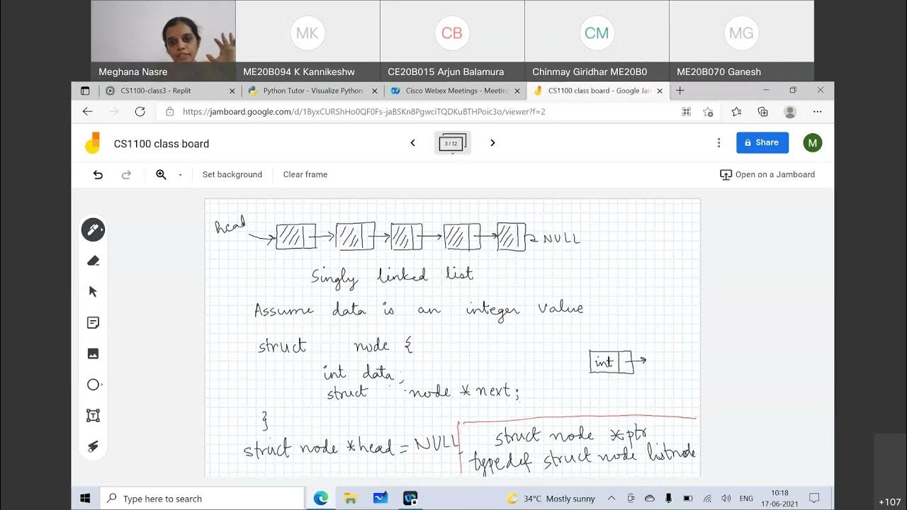 CS1100 Introduction to programming | Lec 32 | Singly linked Lists - YouTube