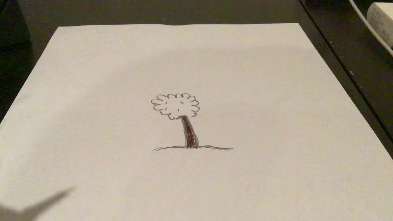 How To Draw A Simple Tree - YouTube