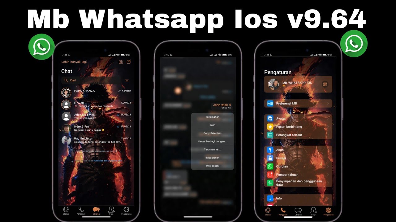 Mini Update Mb Whatsapp Ios v9.64 Clone | Wa Mod Terbaru | Wa Gb ...