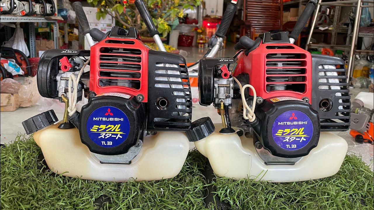 27/1 Máy cắt cỏ Mitsubishi TL33 Nòng 36li (33cc) Zin Nguyên Bản Nhật ...