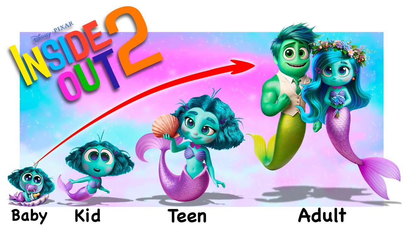 Inside Out 2 Growing Up Into Mermaid | Go WOW - YouTube